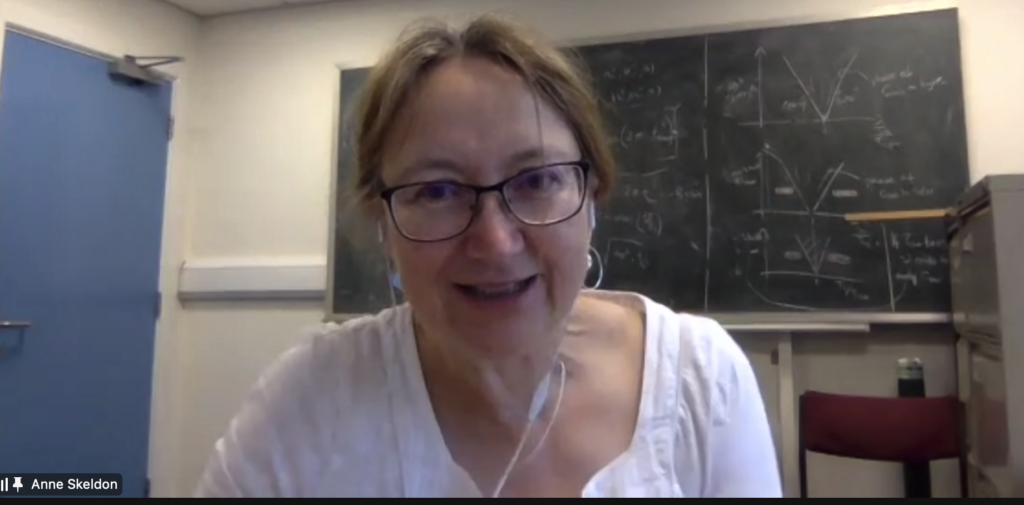 Anne Skeldon gave an online talk titled "Mathematical modelling of the ...