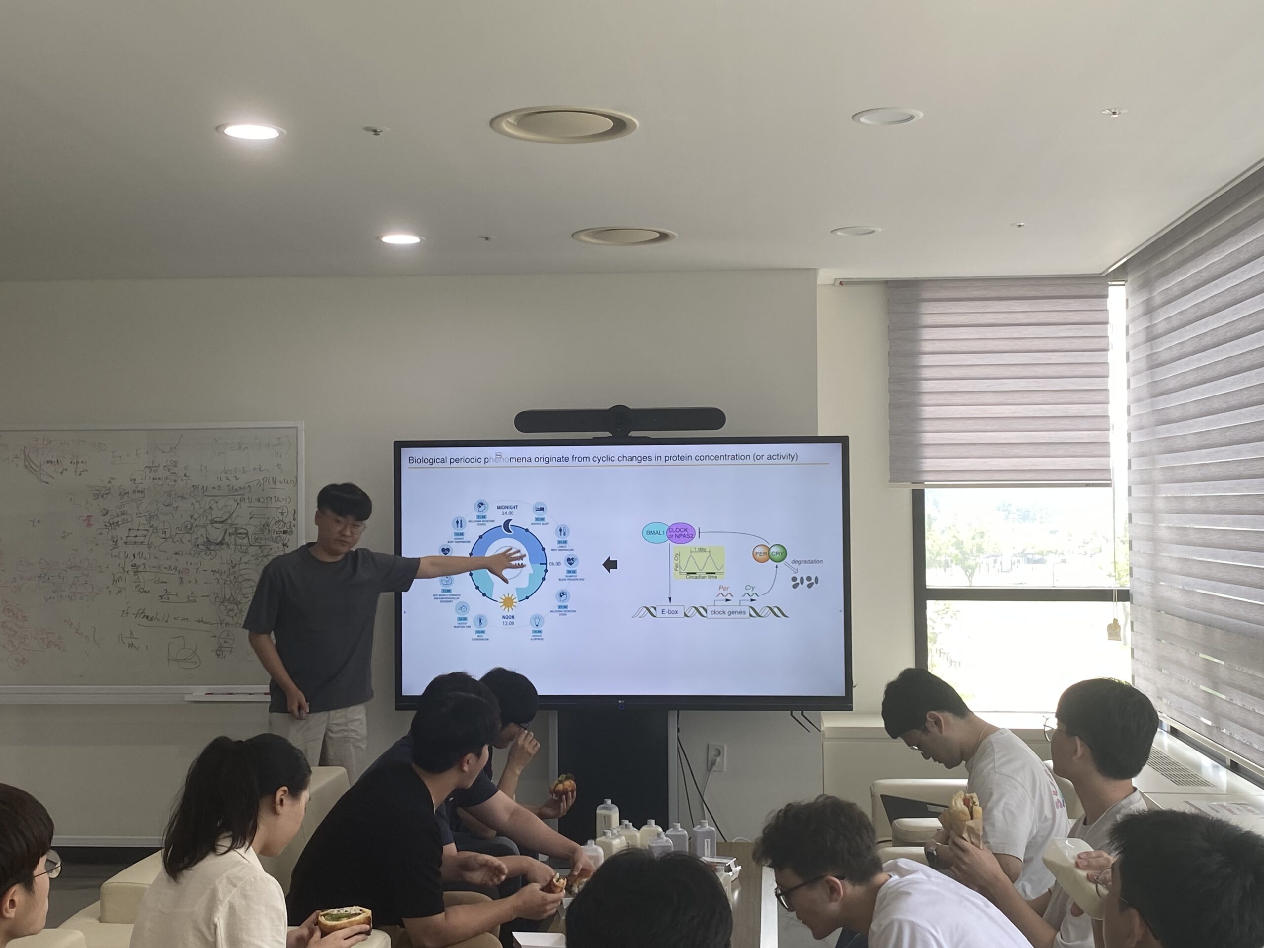 Yun Min Song gave a talk on "Noisy delay denoises biochemical ...