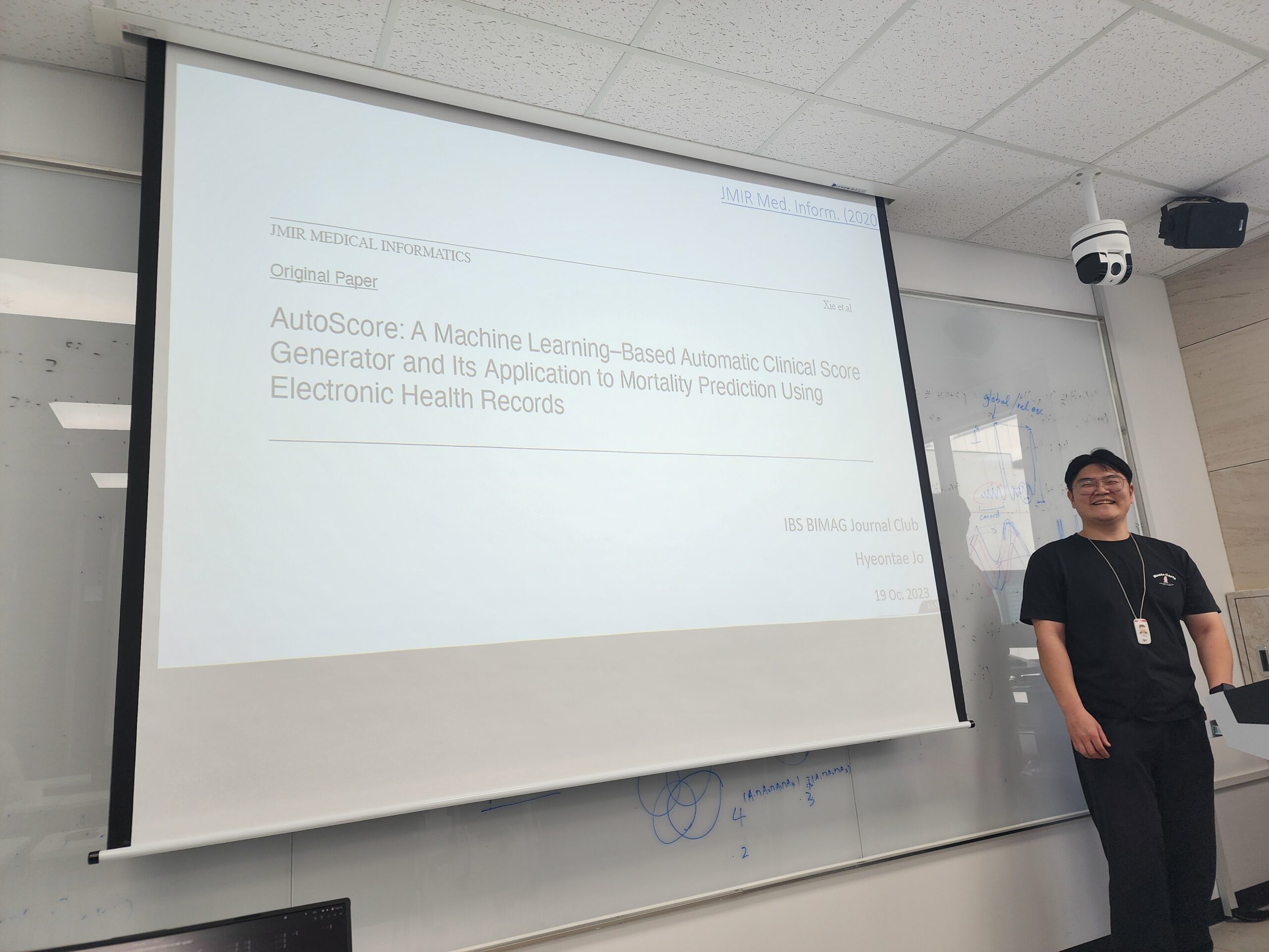 Hyeontae Jo gave a talk on "AutoScore: A Machine Learning–Based Automatic Clinical Score ...