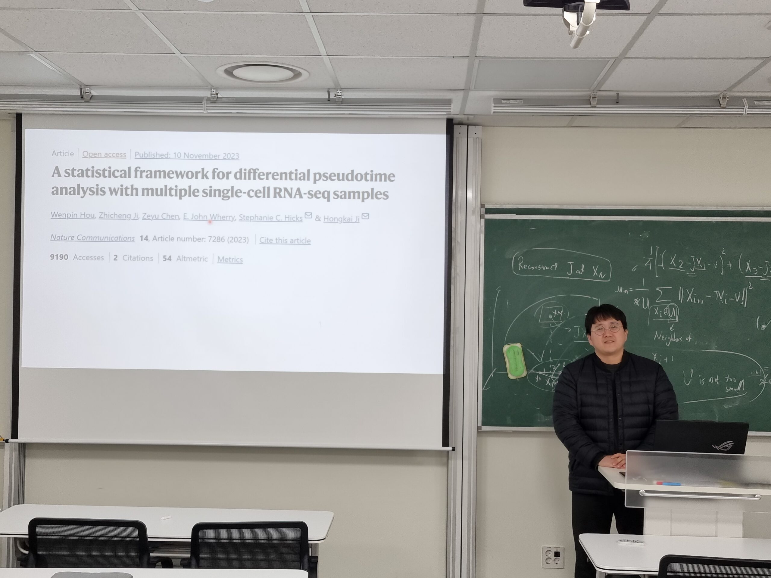 Hyun Kim gave a talk on “A statistical framework for differential ...