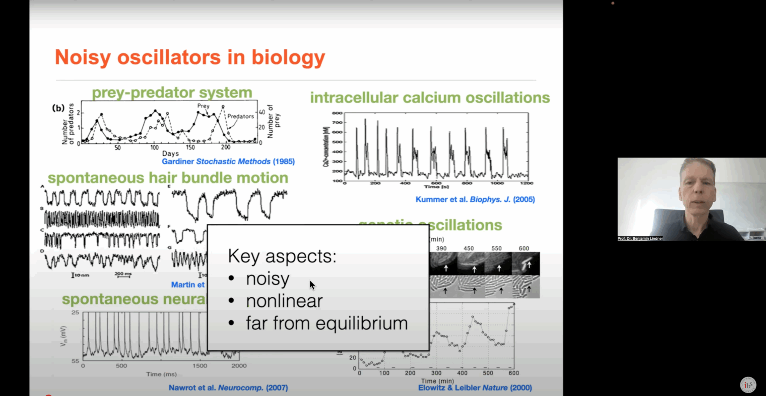 Benjamin Lindner gave an online talk titled "Simplified descriptions of ...