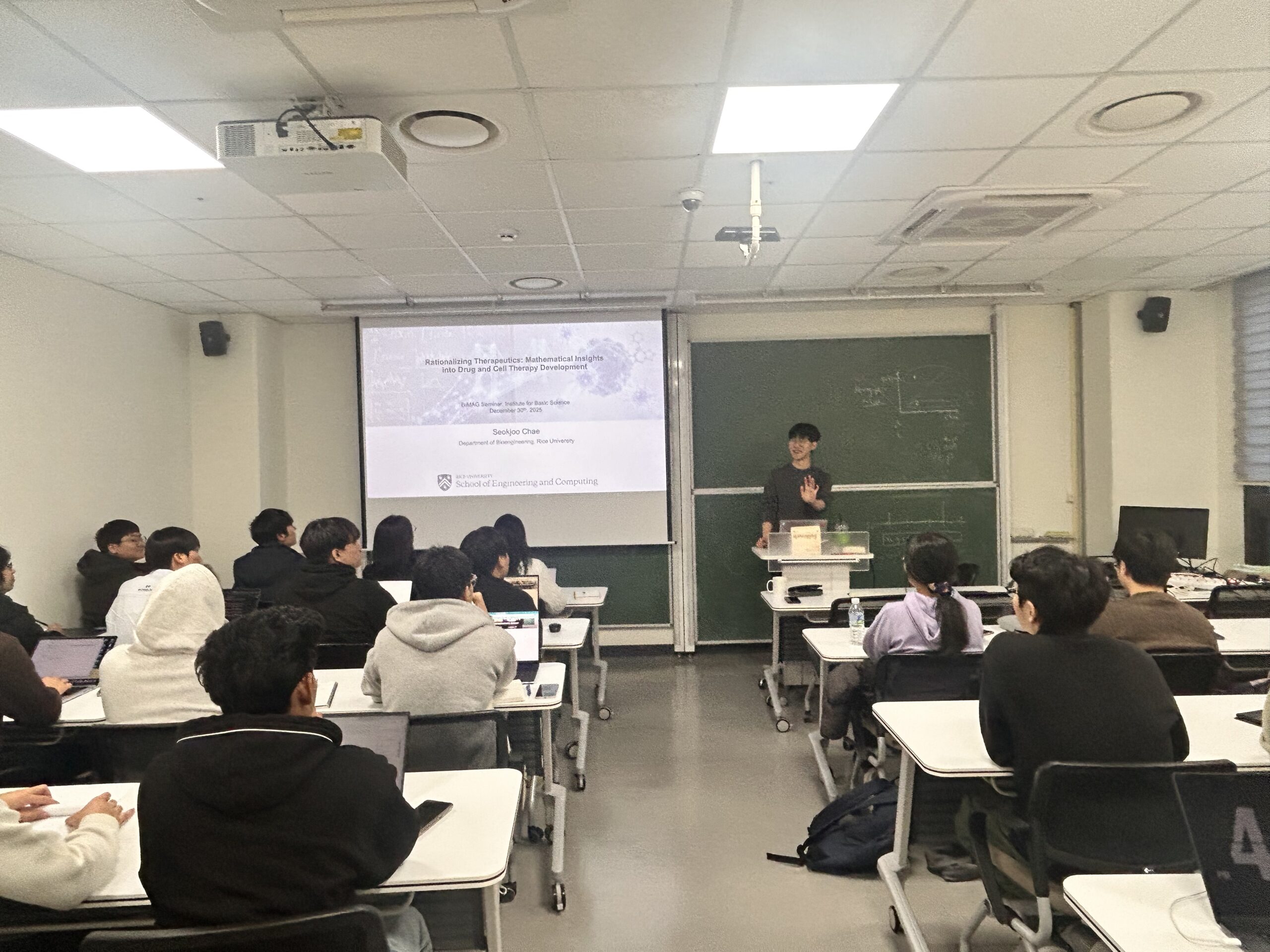 Seokjoo Chae gave a talk titled "Rationalizing Therapeutics ...