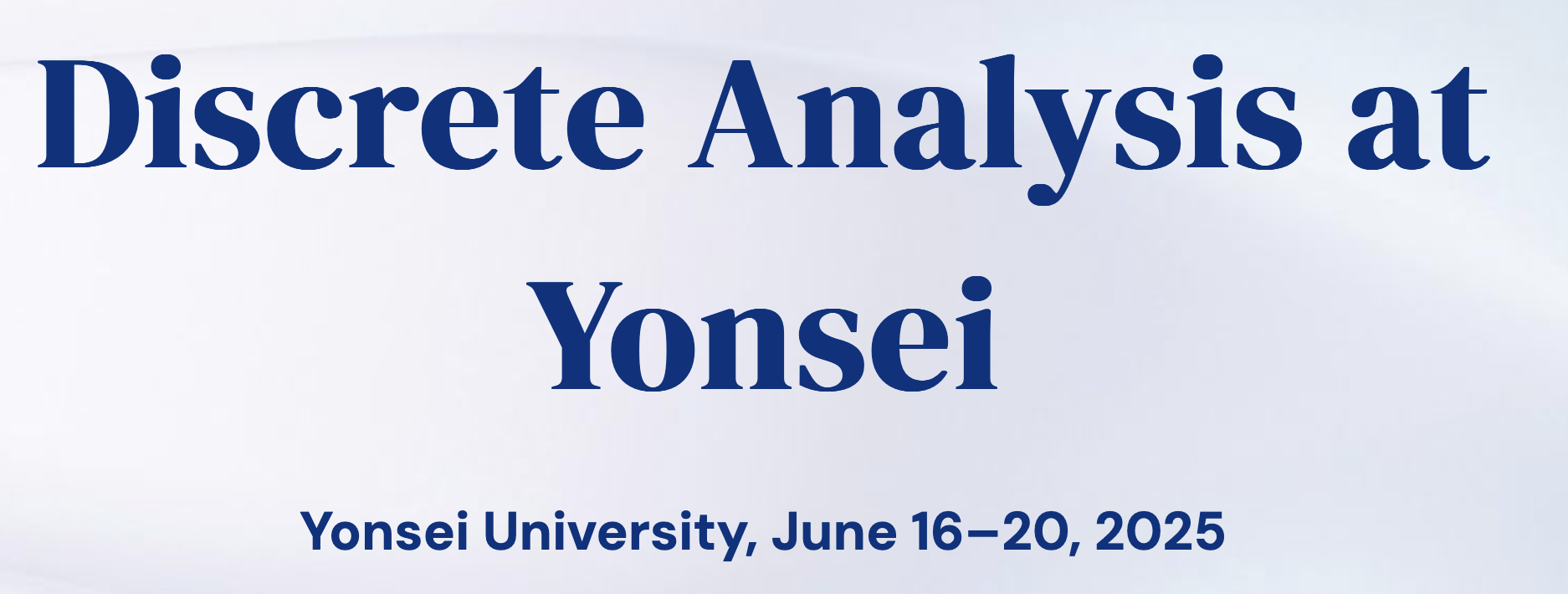 Discrete Analysis workshop at Yonsei - Extremal Combinatorics and ...